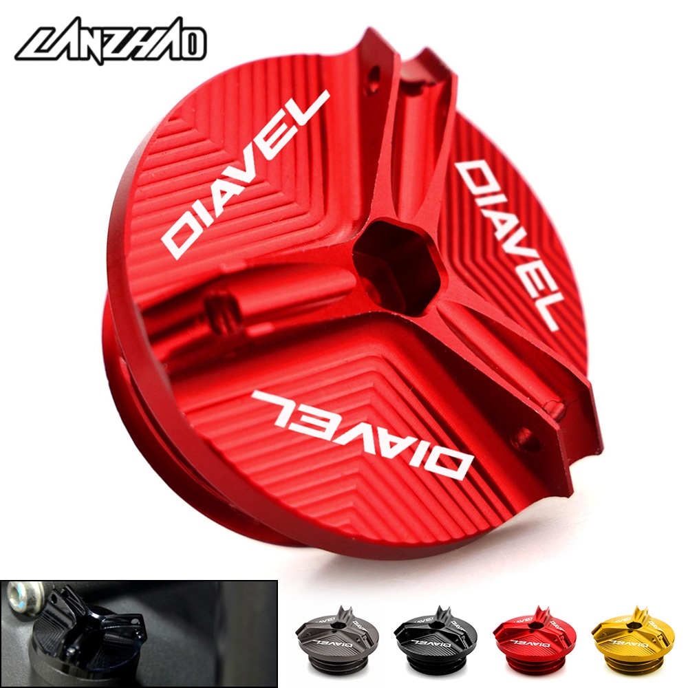 DIAVEL CNC Aluminum Engine Plug Fuel Filter Cover Cap Motorcycle Accessories for Ducati Diavel ...