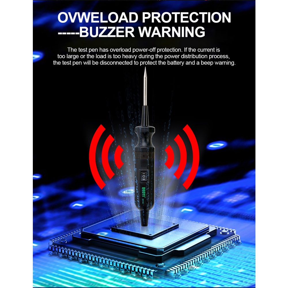 DUOYI DY18 เครื่องทดสอบวงจรไฟฟ้ายานยนต์ Power การสอบสวน 6-24V DC ปากกา ...
