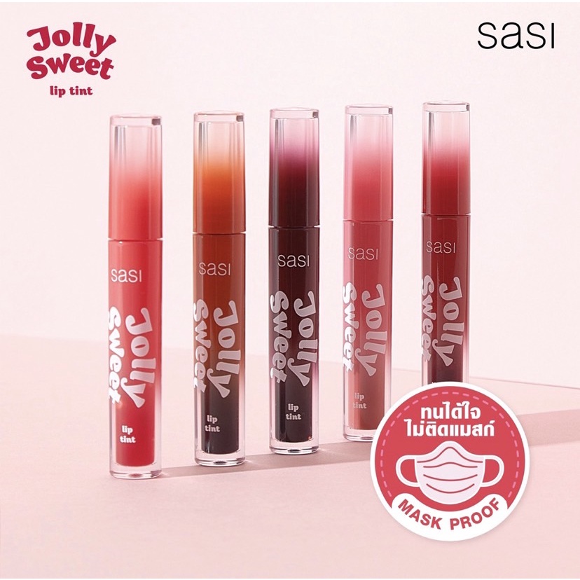 sasi ศศิ ลิปทินท์เนื้อเจลลี่ จอลลี่ สวีท ลิป ทินท์ 5 เฉดสี Jolly Sweet ...