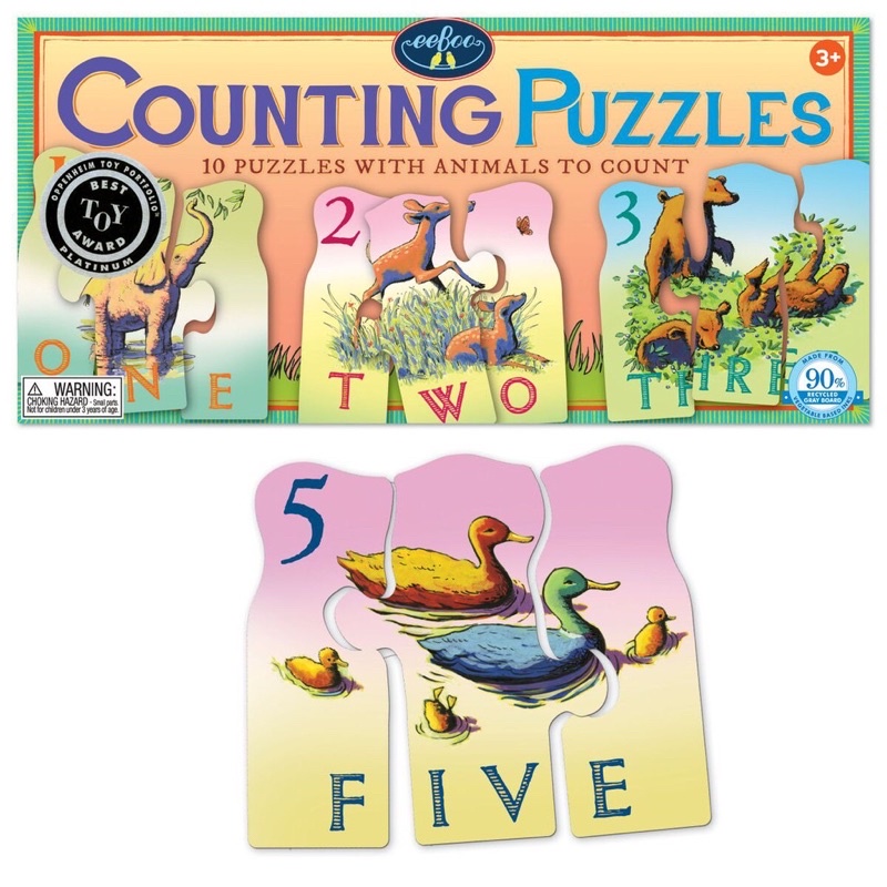 ของเล่นเด็ก3ขวบ ของแท้ ของเล่นเสริมพัฒนาการ eeboo Animal Counting ...
