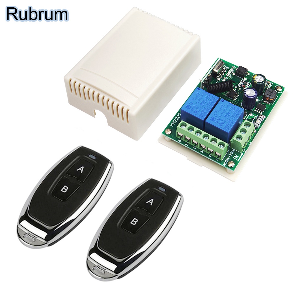 Rubrum 433mhz Remote Control Switch Universal reless Ac 110v 220v 2ch ... Rubrum 433mhz Remote Control Switch Universal reless Ac 110v 220v 2ch ...