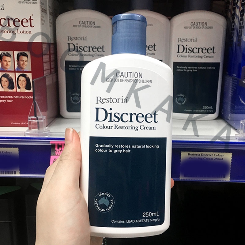 Restoria Discreet ครีมแต่งผมดำ น้ำมันผมดำ คืนสีผมธรรมชาติ ครีมซ่อมแซมสี ...