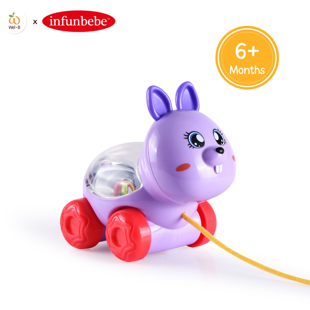 Wel-B x Infunbebe Pull Along Animal Rabbit (รถลากรูปกระต่าย) - ของเล่น ...