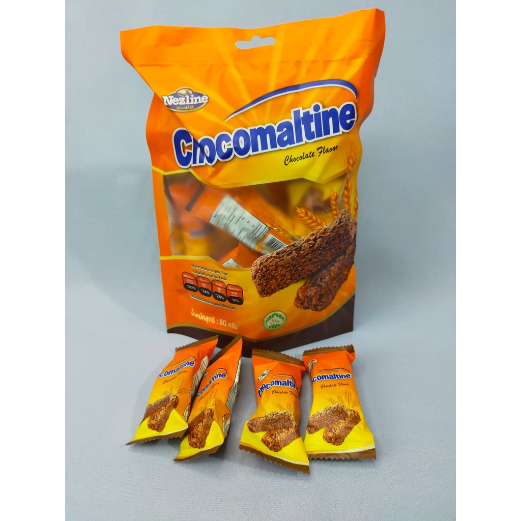 Nezline Chocomaltine ข้าวโอ๊ตอัดแท่งรสมอลต์ แบบ 80 กรัม | Shopee Thailand