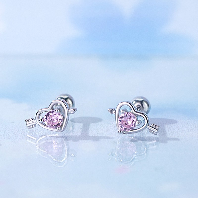 earika.earrings - crystal cupid soul piercing จิวหูเงินแท้จี้หัวใจคิว ...