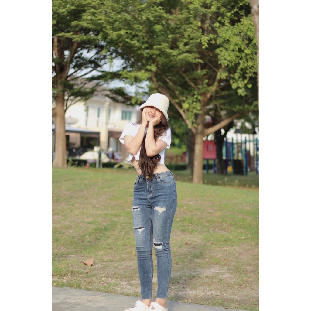 Niyom Jeans รุ่นD111 collection NYJ 40 mile กางเกงยีนส์ผู้หญิง สียีนฟอก - niyomjeansbrands ...