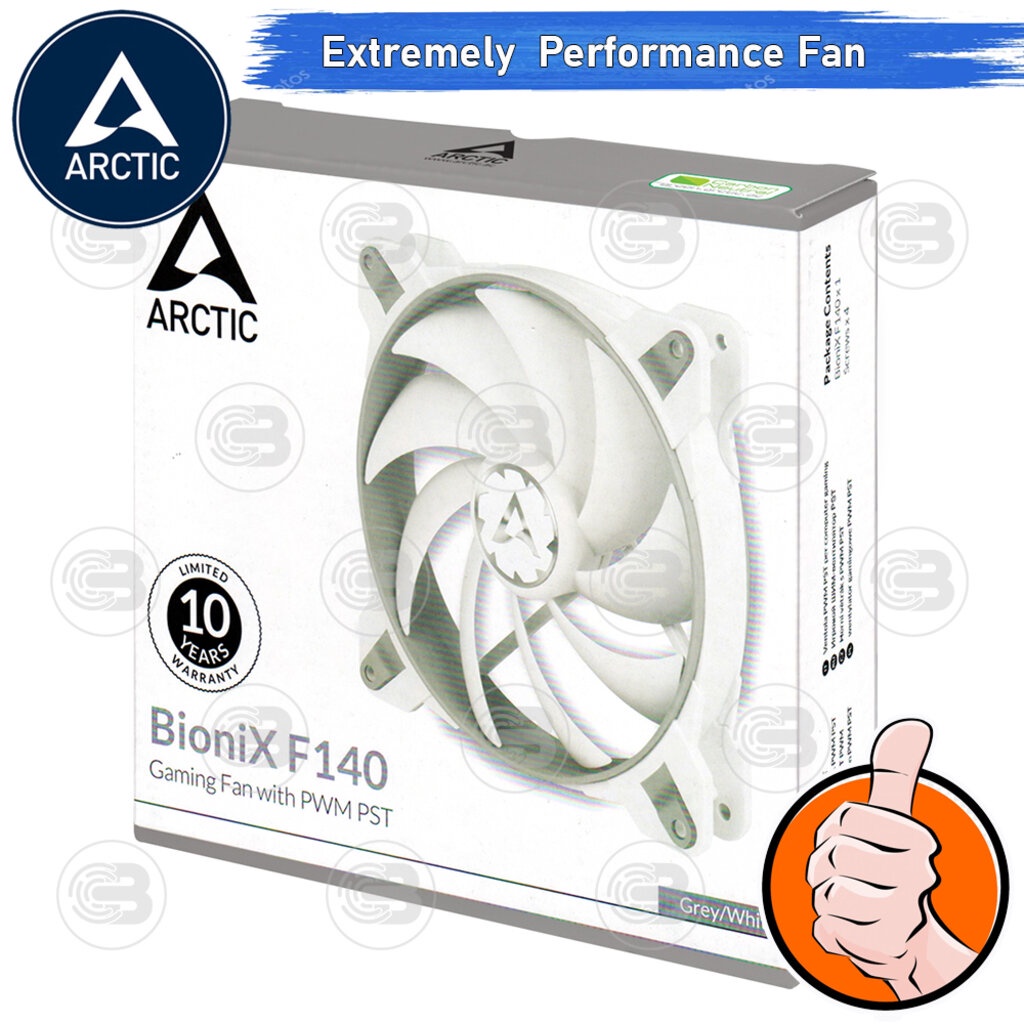 CoolBlasterThai ARCTIC PC Fan Case BioniX F140 Grey-White (2022) Gaming ...