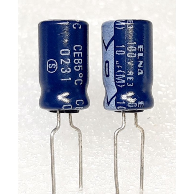 Elna RE3 10uf 100v capacitor ตัวเก็บประจุ คาปาซิเตอร์ | Shopee Thailand