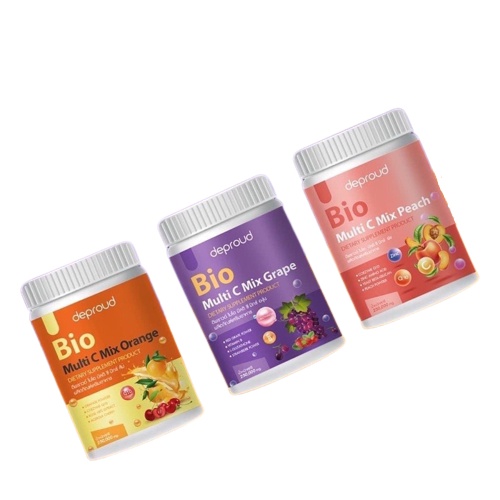 ของแท้ส่งฟรี Deproud Bio Multi C Mix Peach วิตามินซีสดรสพีช มีคอลลาเจน ...