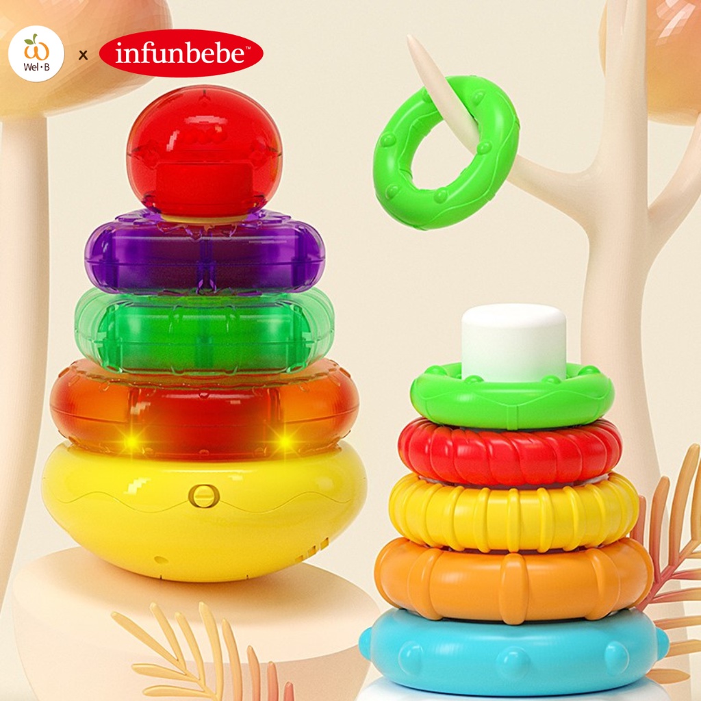 Wel-B x Infunbebe Light n Sounds Stacker (ห่วงเรียงซ้อน) - ห่วงเรียง ...