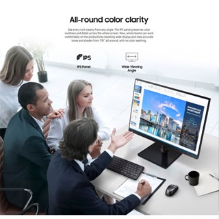 SAMSUNG LF24T450F 24inch Flat Monitor 75Hz Pivot LED Blue Light ...