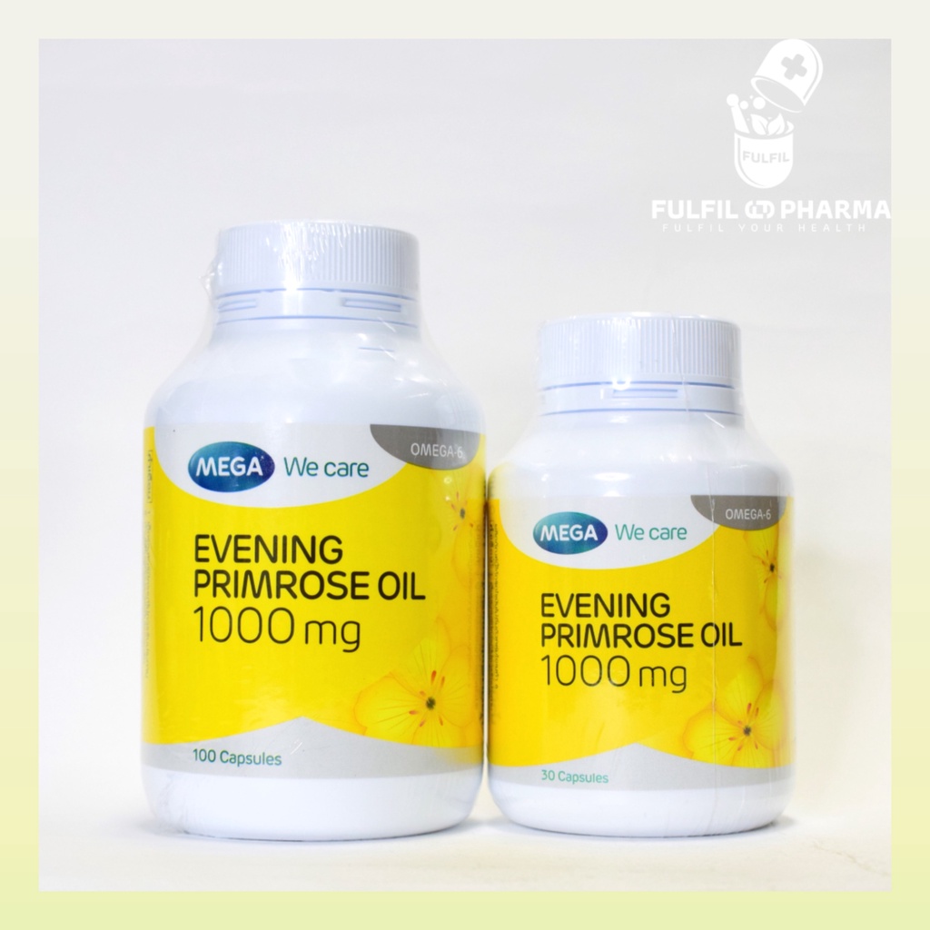 MEGA WE CARE Evening Primrose Oil เมก้า วีแคร์ อีฟนิ่งพริมโรส ลดอาการ ...