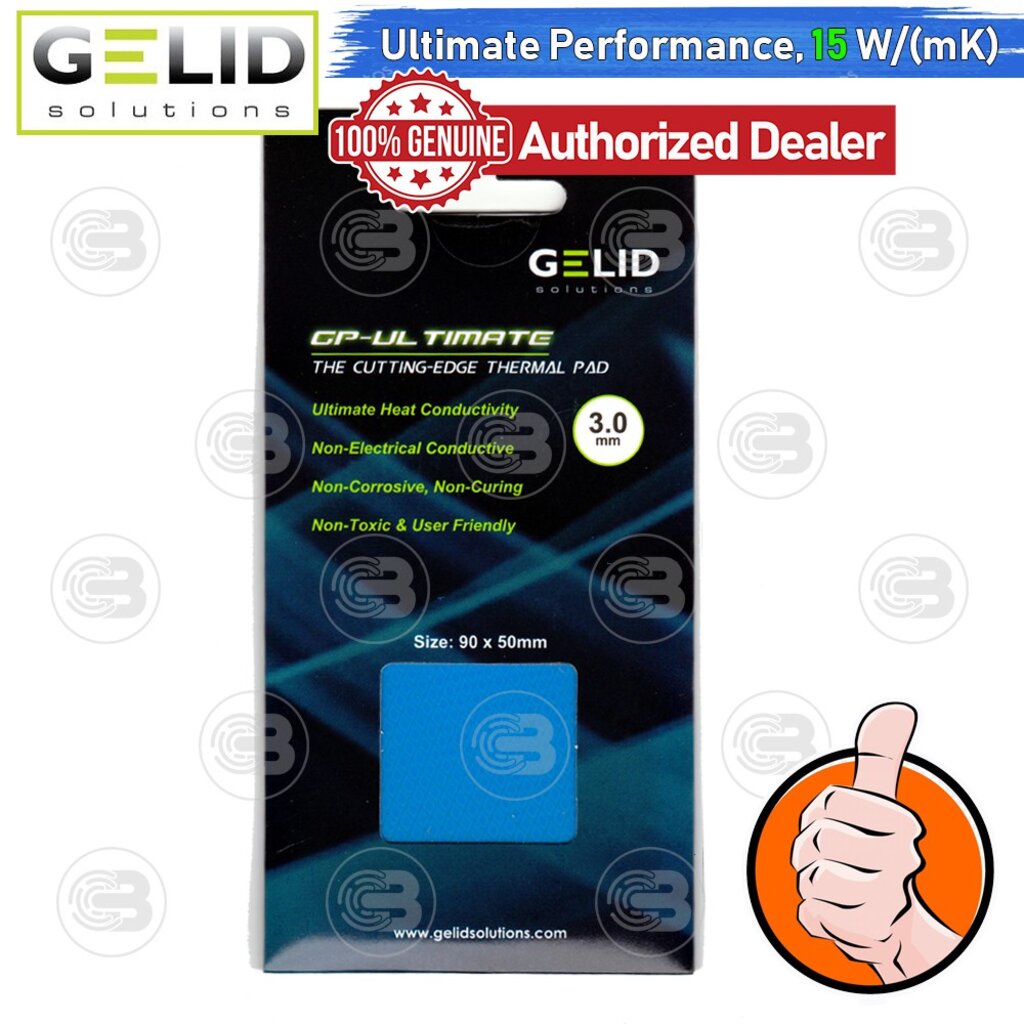 CoolBlasterThai Gelid GP-ULTIMATE Thermal Pad 90x50 mm.3.0 mm.15.0 WmK ...