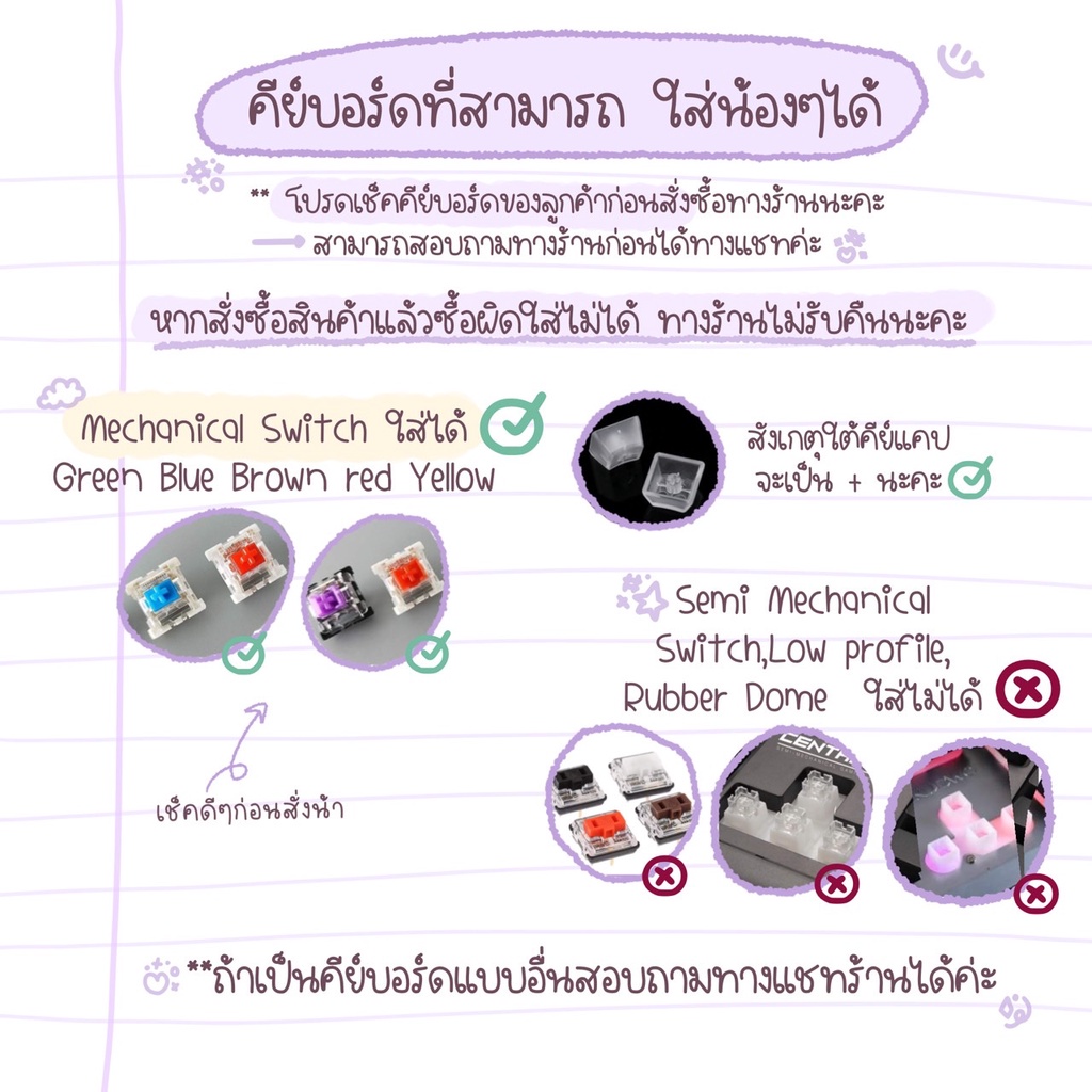 คีย์แคป Keycap Selamoon v.น้องมาแล้วนะ - nuiizstkk - ThaiPick