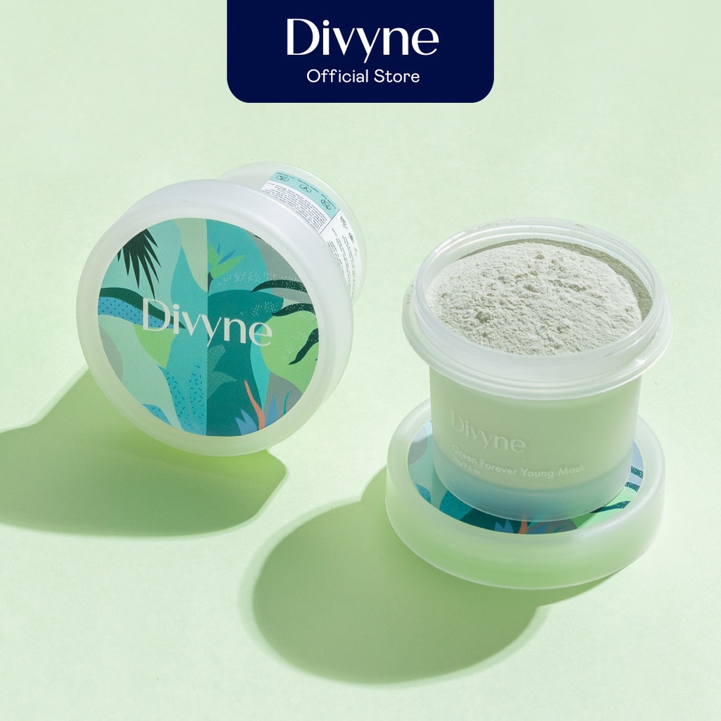 Divyne (ดิไวน์) มาส์กลดริ้วรอย รอยสิว จุดด่างดำ 70g. DIVYNE Green ...