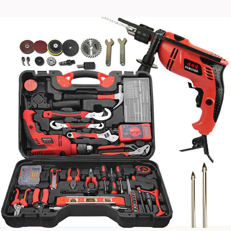 ☑Fried impact drill household electric screwdriver hardware tool set ...