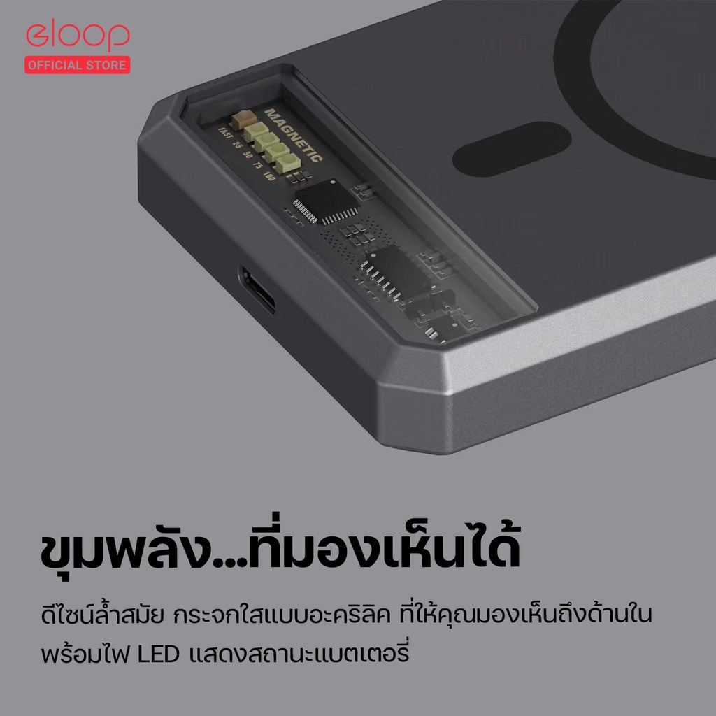 Eloop E53 EW54 EW55 MagCharge Magnetic 10000mAh 20000mAh แบตสำรองไร้สาย ...