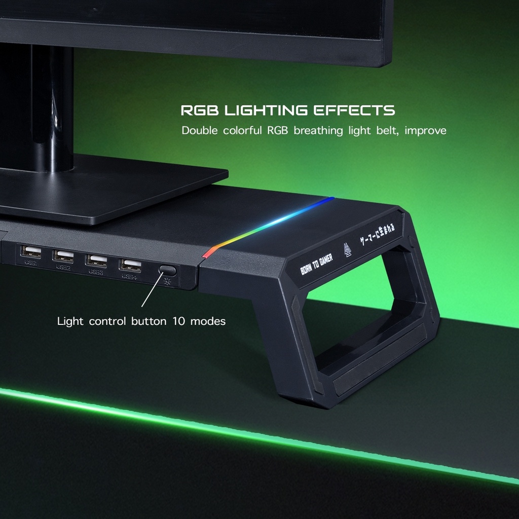 EGA TYPE MS1 แท่นวางจอมอนิเตอร์ RGB lighting มีให้เลือก 2 สี BlackWhite ...