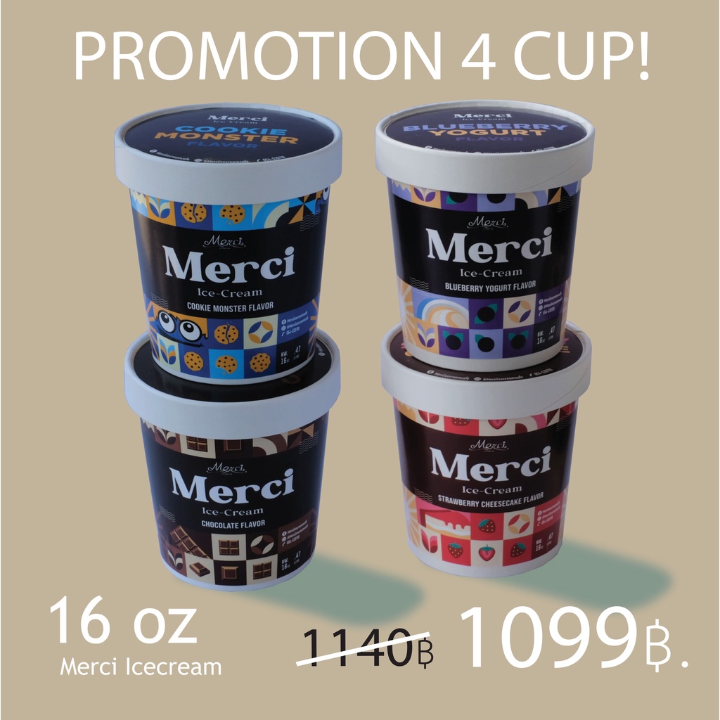 Merci icecream Official, ร้านค้าออนไลน์ | Shopee Thailand