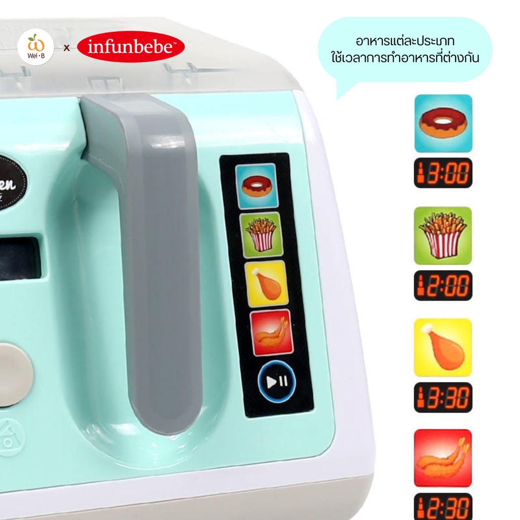Wel-B x Infunbebe 1st Deep Fryer (หม้อทอดของเล่นเด็ก) - ของเล่น ของเล่น ...
