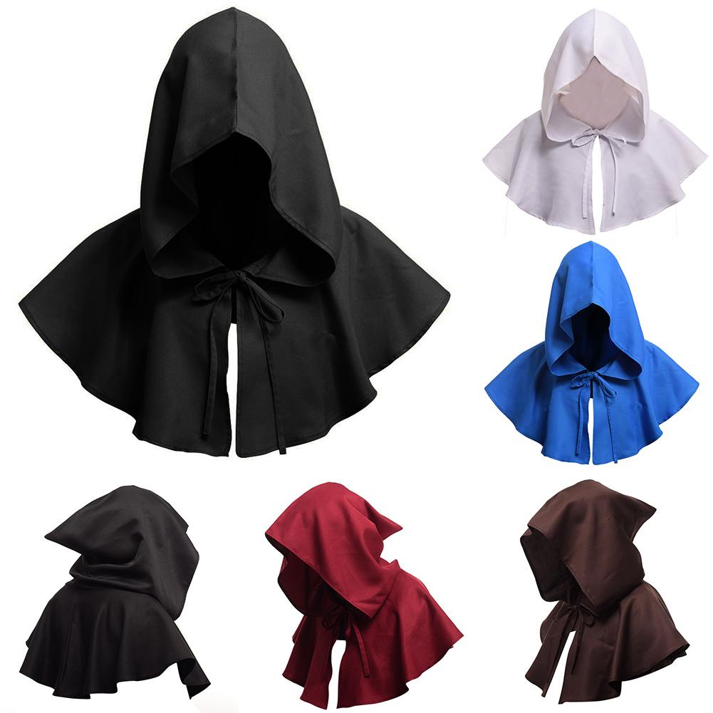 Medieval Hooded Cloak Halloween Wicca Pagan Costume Men Women Medieval ...