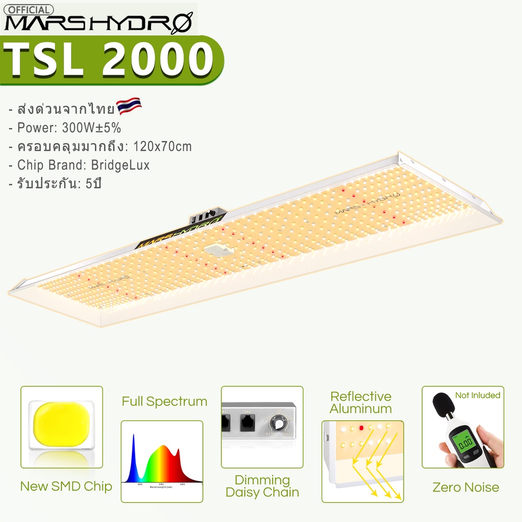 Hot Saleส่งฟรีNew Version 2022 Mars Hydro TSL 2000 LED Full Spectrum ...