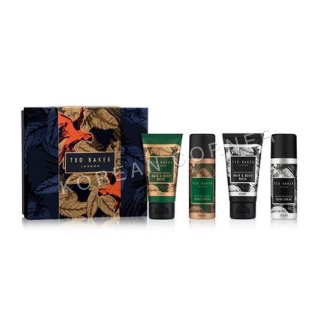SALE TED BAKER Travel Minis Gift Set For Men 4ชิ้น ยาสระผม แชมพู บอดี้ ...