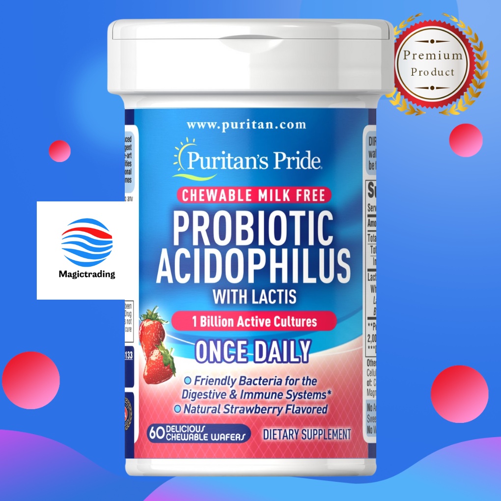 Puritan's Pride Chewable Probiotic Acidophilus with Lactis / 60 ...