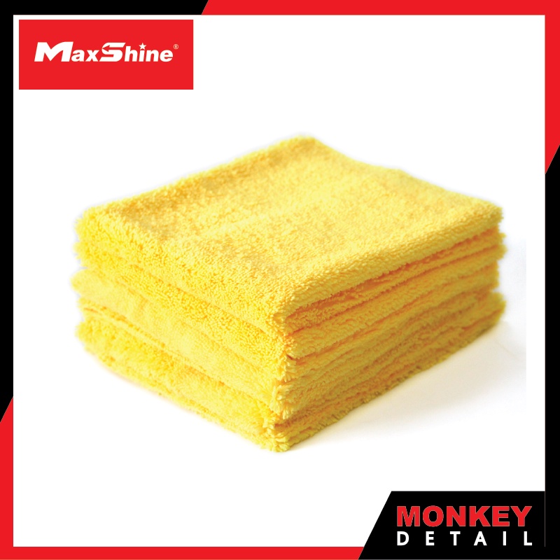 ผ้าไมโครไฟเบอร์เช็ดรถ สำหรับเคลือบสี (5ผืนแพ็ค) - Maxshine 380GSM ...