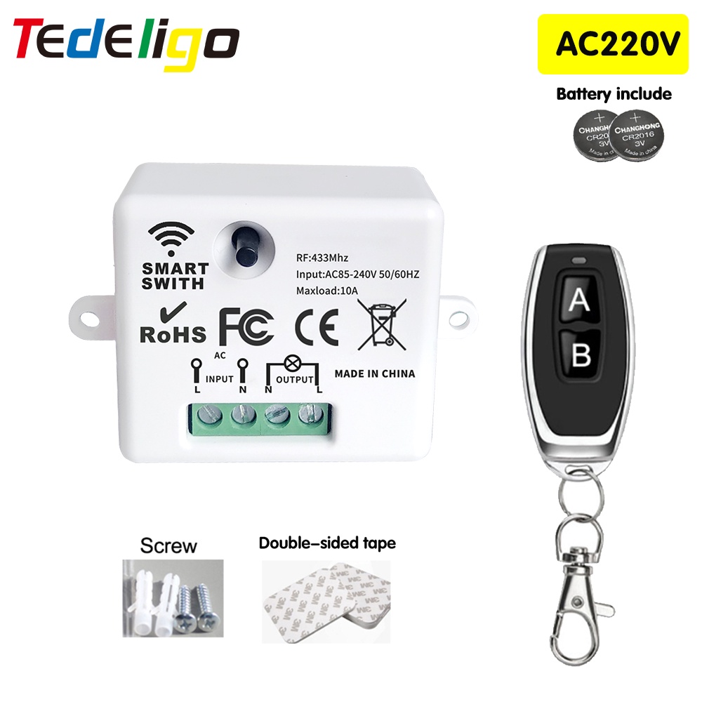 433mhz Ac 110v 220v reless Rf Remote Control Switch 1ch Relay Receiver ... 433mhz Ac 110v 220v reless Rf Remote Control Switch 1ch Relay Receiver ...