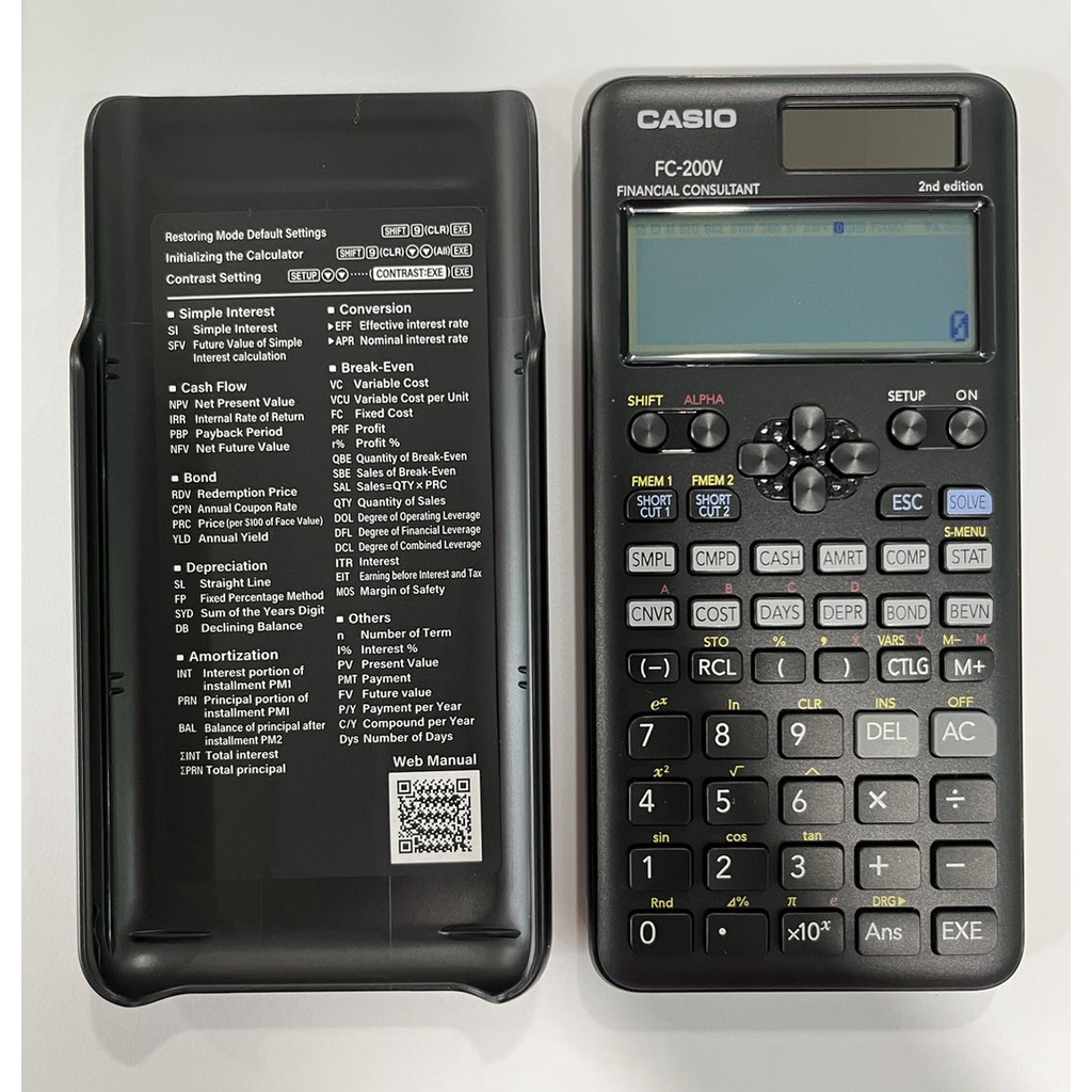 FC-200V (FC200V) ใช้ FC-200V-2 (FC200V-2) แทน เครื่องคิดเลขทางการเงิน ...