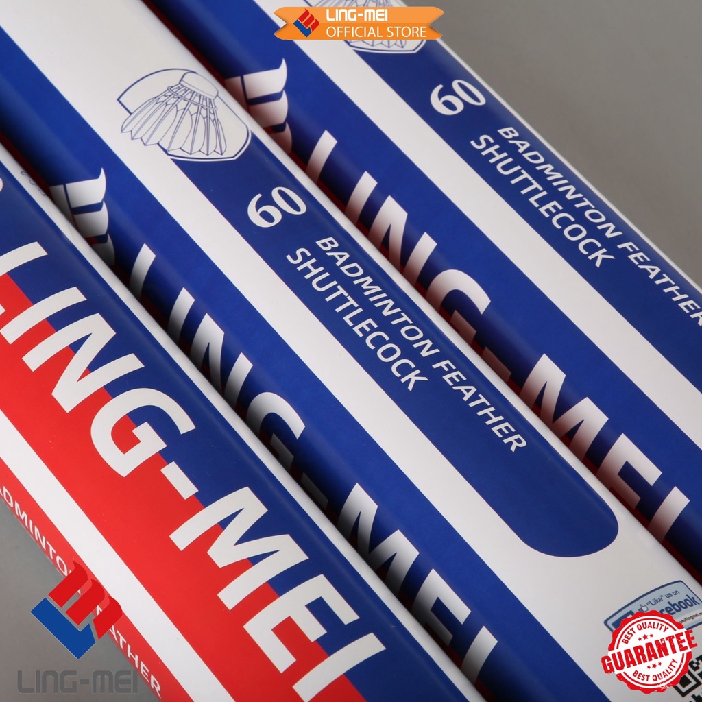 Ling-Mei รุ่น 60 ลูกแบดมินตันหลิงเหม่ย สปีด 76 ลูกแบดขนห่านเกรดพรีเมี่ ...