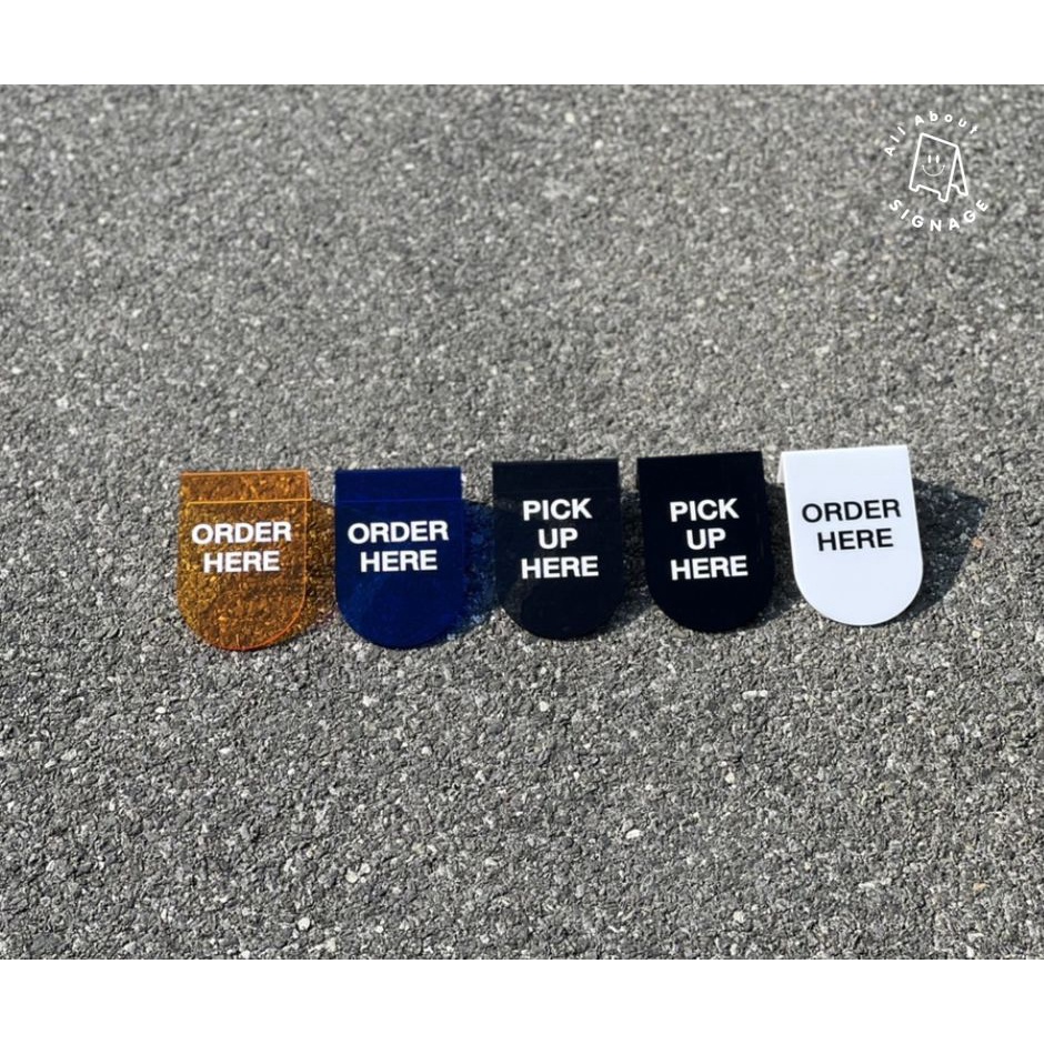 ป้ายติดโต๊ะ บาร์ เคาน์เตอร์ ป้าย order here pick up here ป้ายคาเฟ่ ป้าย ...