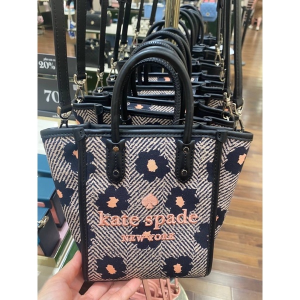 Kate Spade New York Ella Mini Leather Top Zip Tote Crossbody (ใบเล็ก ...