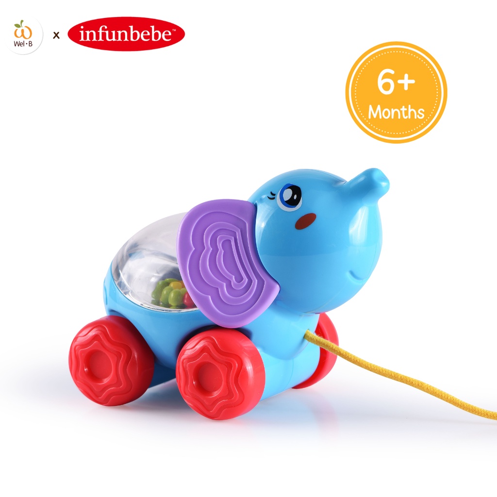Wel-B x Infunbebe Pull Along Animal Elephant (รถลากรูปช้าง) - ของเล่น ...
