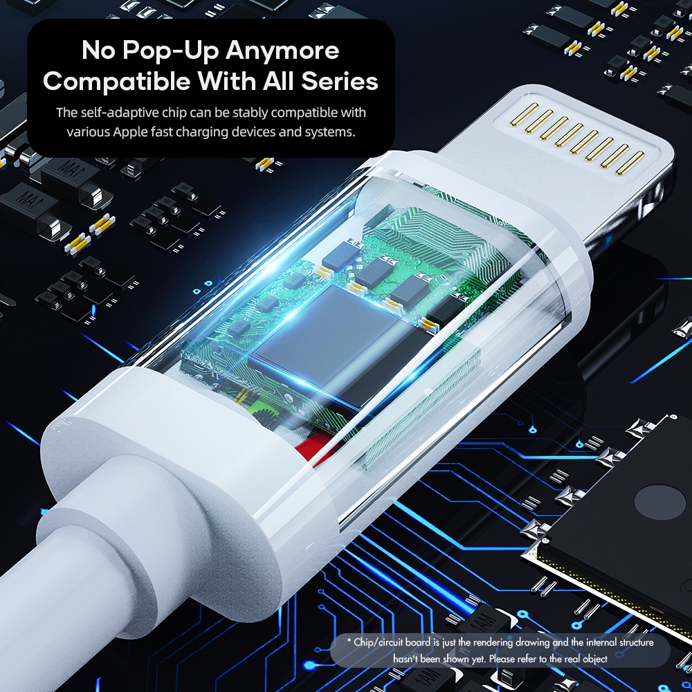 rock space PD 20W Type-C to Lightning 3A Cable(1M) For iPhone 141312 ...