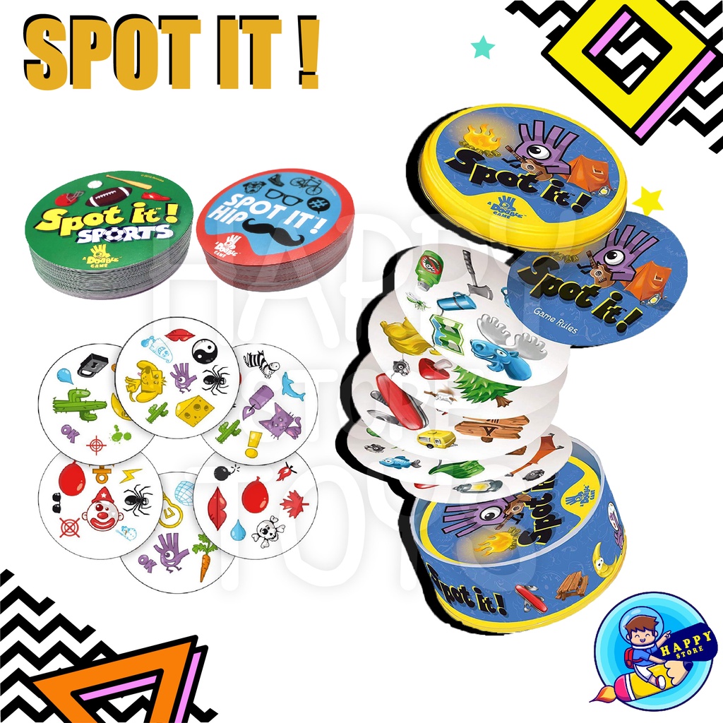 dobble spot it card เกมของเล่น เกมจับคู่ภาพ เกมการ์ด บอร์ดเกม ...