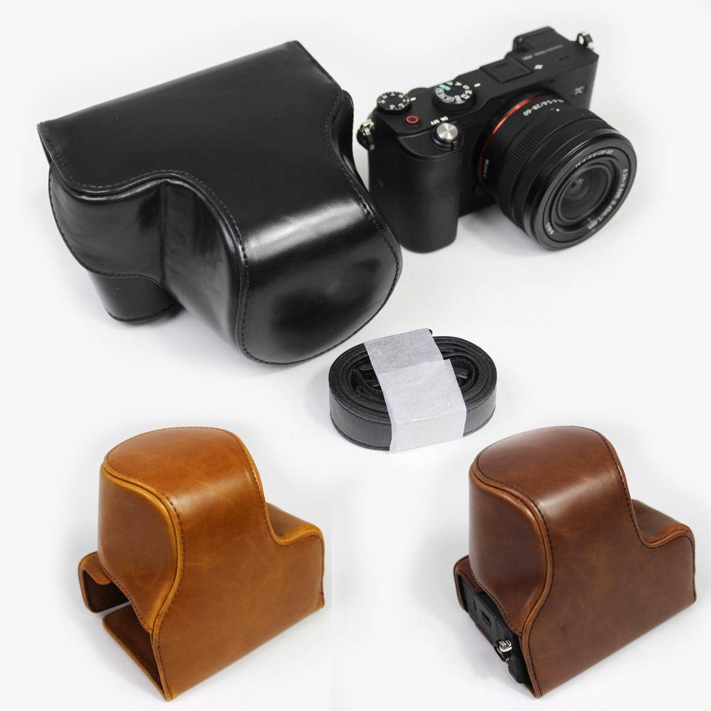 Leather Protector Camera Bag case Grip strap 3C For Sony A7C With 28 ...