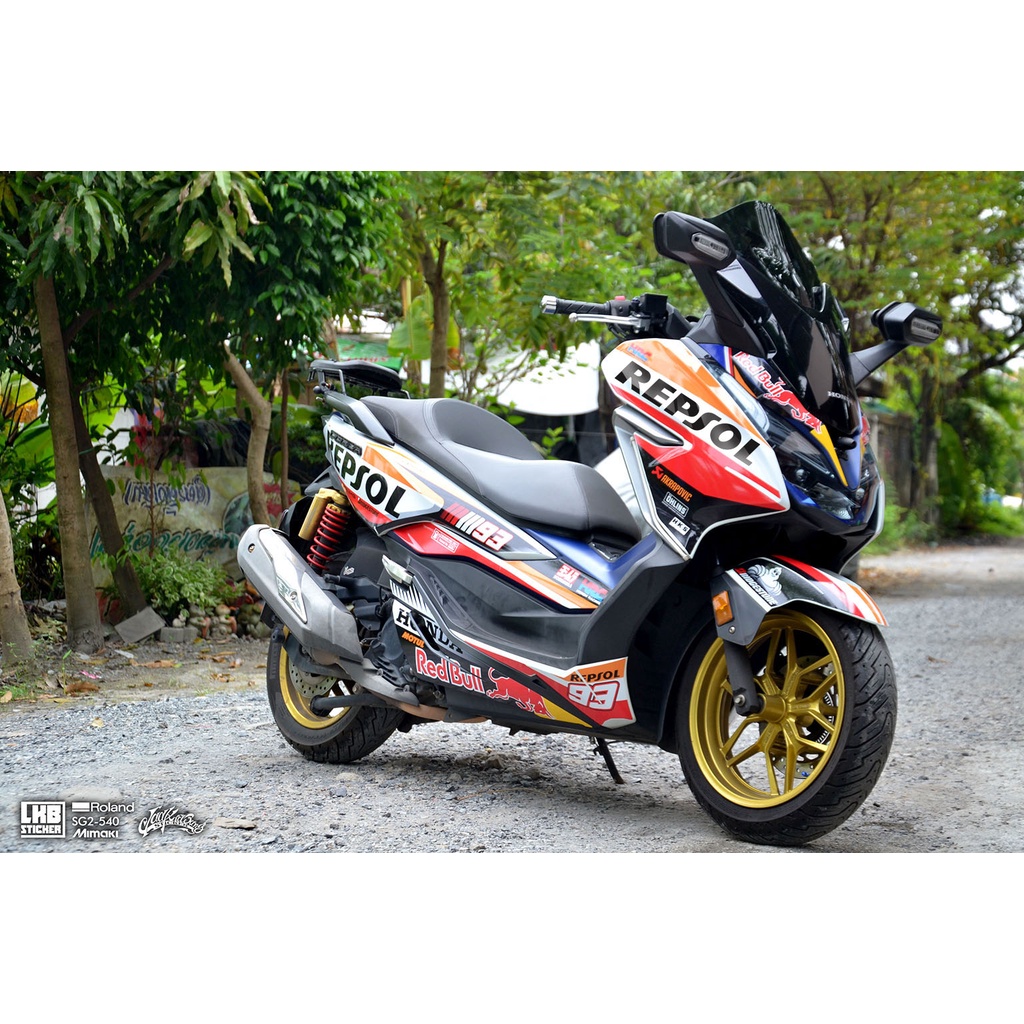 สติ๊กเกอร์แต่งลายรถ Honda NEW FORZA 300 ปี 2020 ลาย REPSOL - lkbsticker ...
