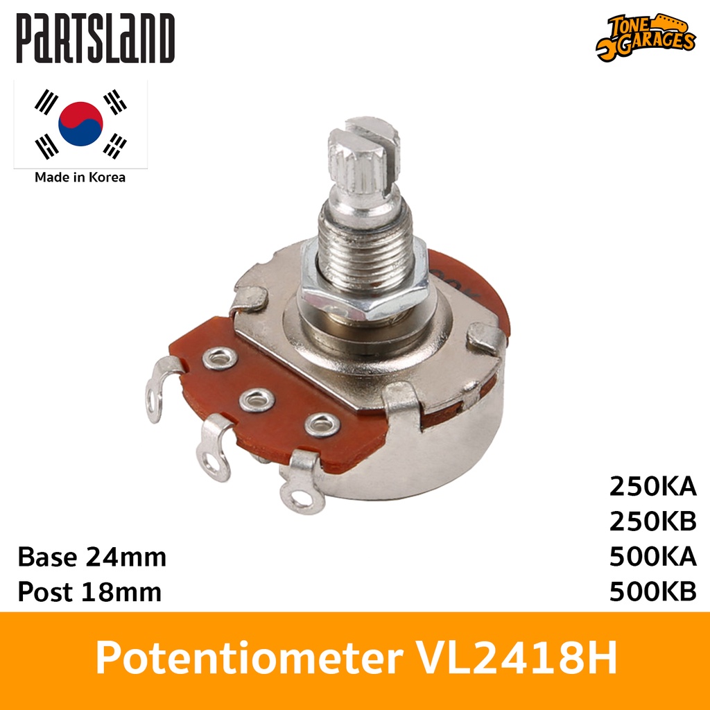 Partsland VL2418H ฐาน 24mm แกน 18mm Pot / Potentiometer พ็อตกีต้าร์ ...