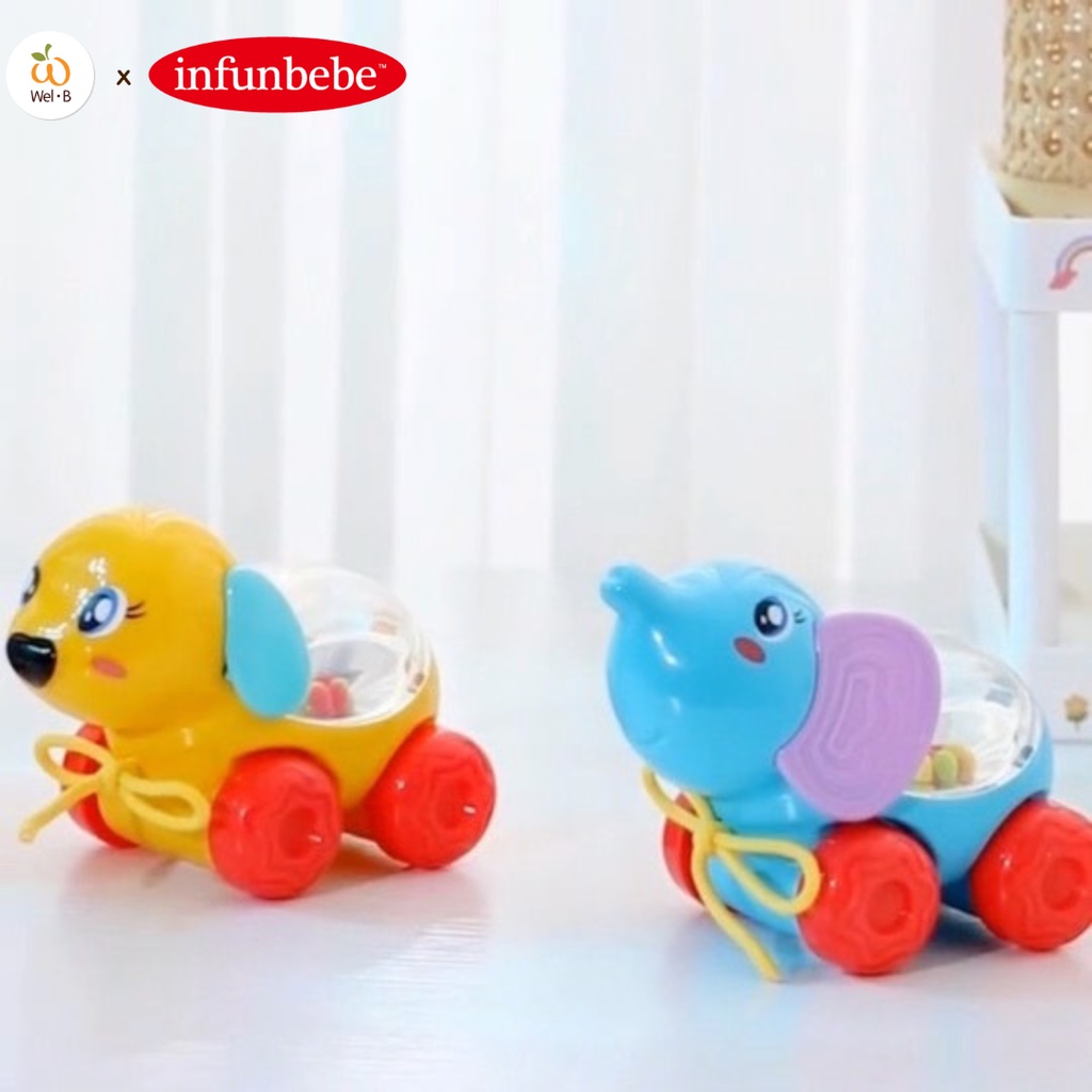 Wel-B x Infunbebe Pull Along Animal Elephant (รถลากรูปช้าง) - ของเล่น ...