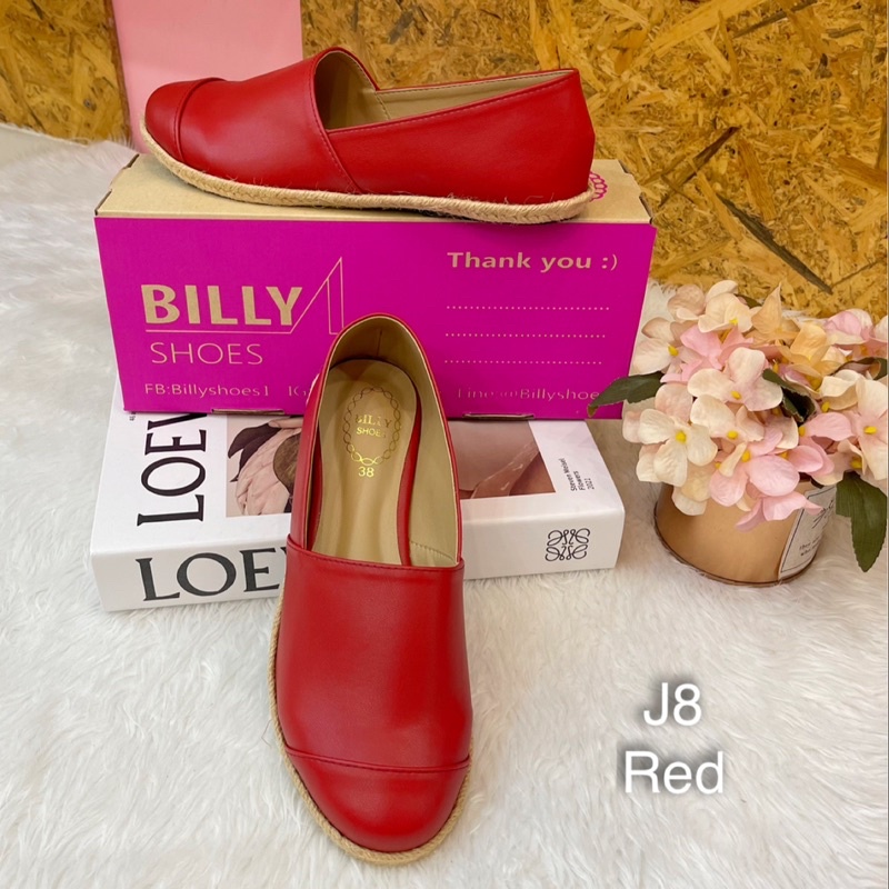 J8 รองเท้าใส่สบาย ทรงสลิปออนสวมหนังนิ่มๆสีสดใส - billy.shoes - ThaiPick