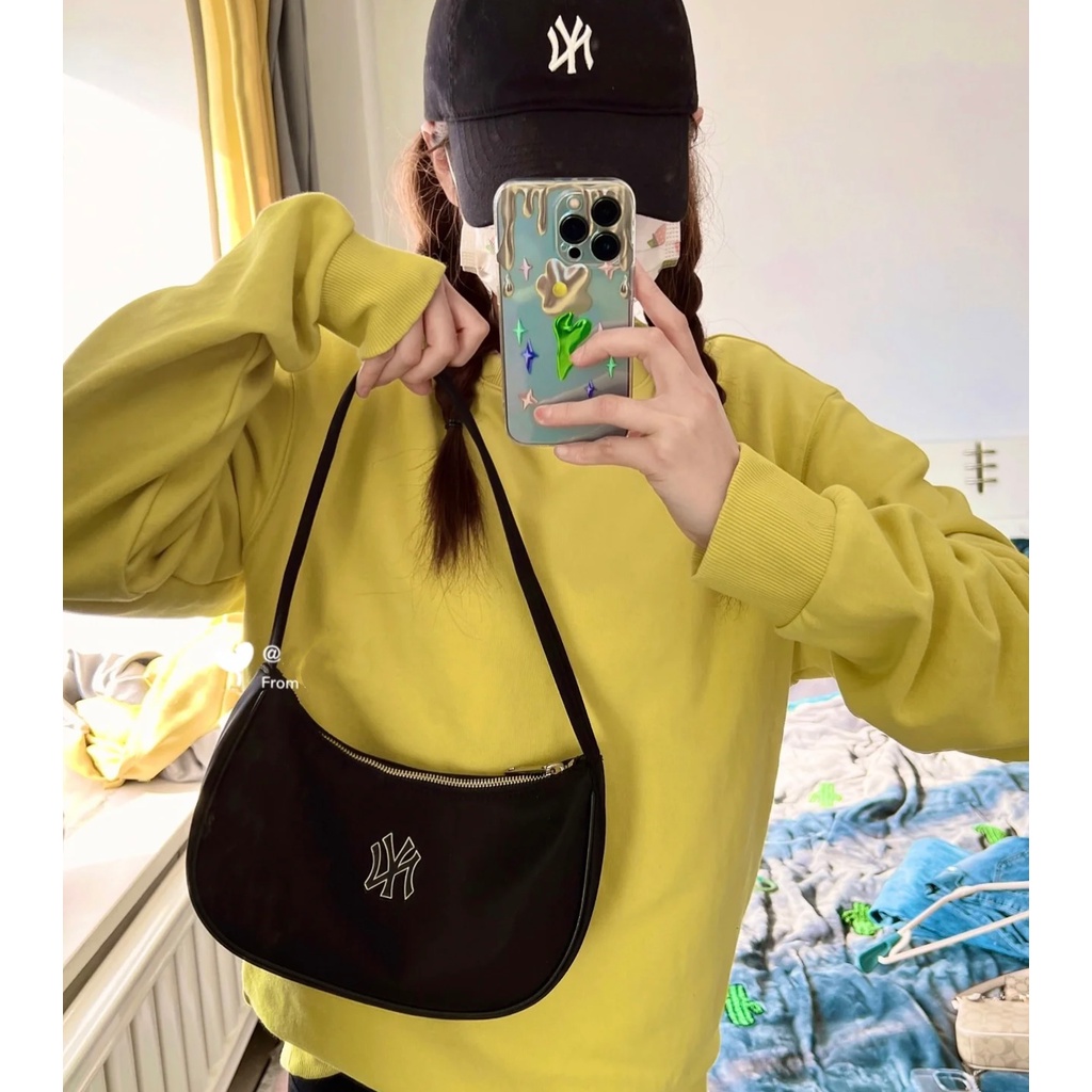 กระเป๋า MLB แท้ กระเป๋าถือ handbag shoulder bag NY UNISEX CURVED CAPNY ...