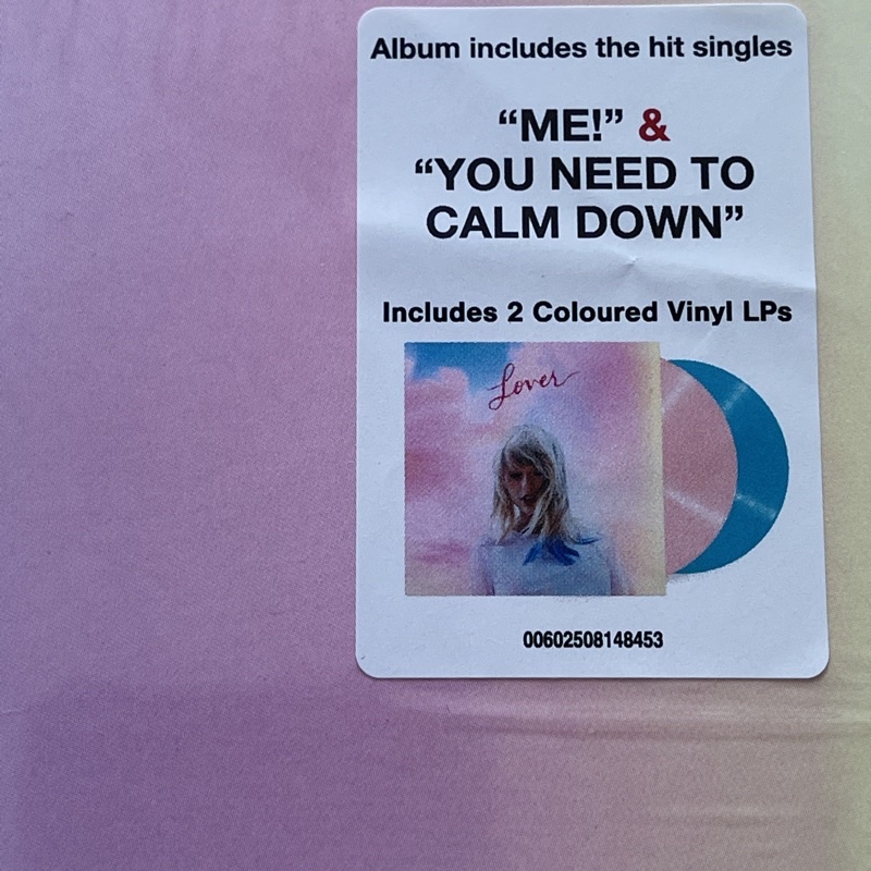 แผ่นเสียง Taylor Swift Lover limited 2 colored vinyl LP EU แผ่นเสียงมือ ...