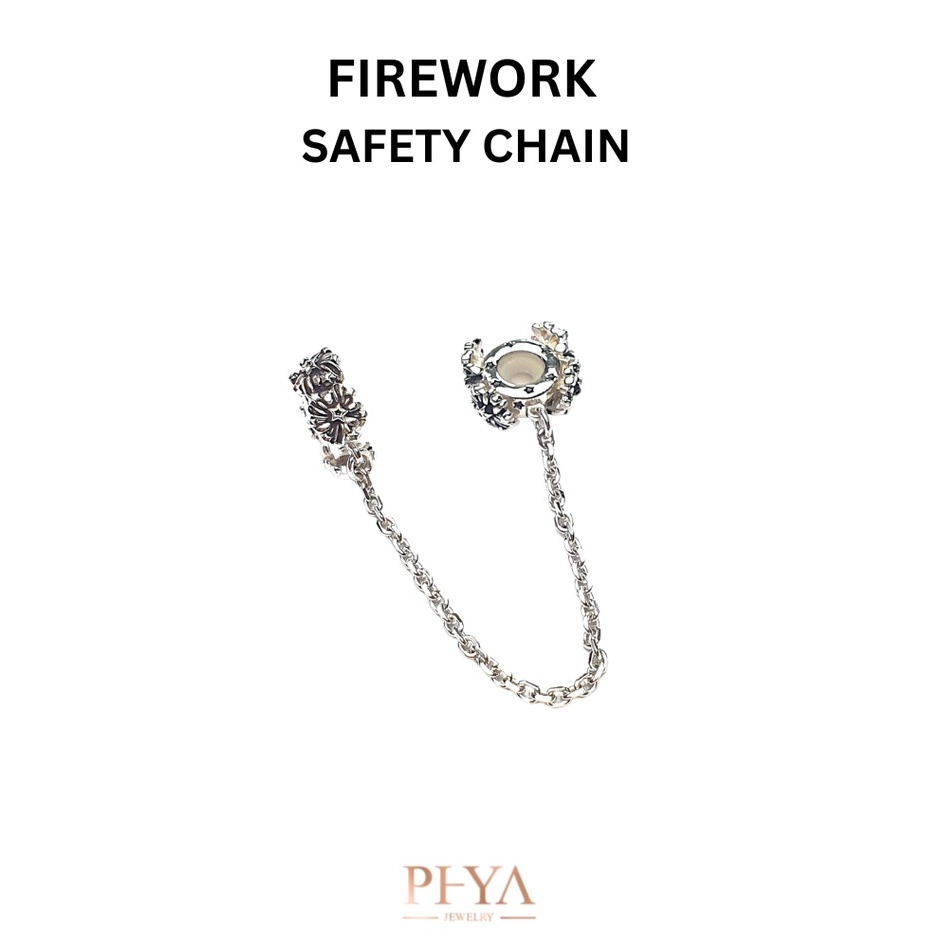 PHYA Firework Safety Chain เซฟตี้เชนเงินแท้ดอกไม้ไฟพลุ - phyajewelry ...