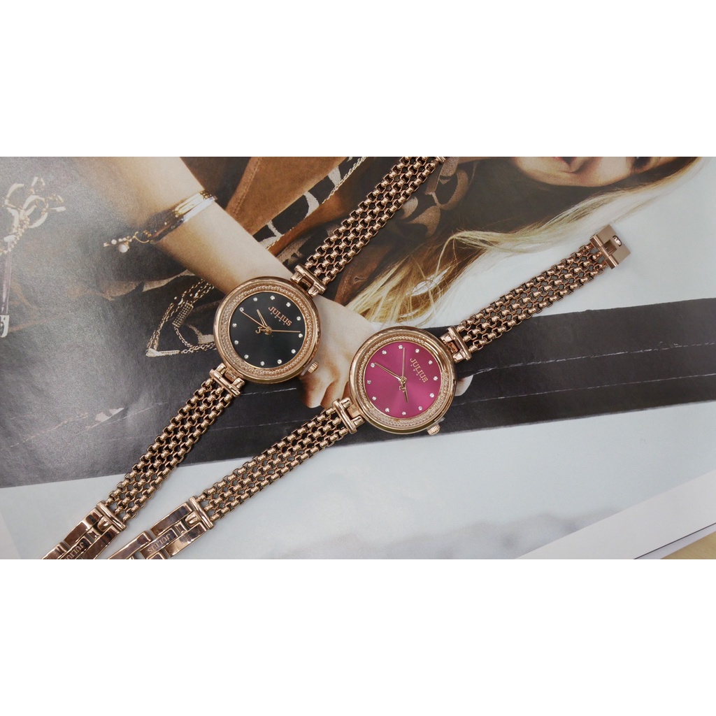 Julius รุ่น Ja-1285 นาฬิกาข้อมือผู้หญิง แบรนด์เกาหลีของแท้นำเข้า ประกัน ...