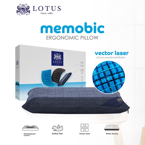 LOTUS หมอนหนุน Memory Foam รองรับสรีระดีเยี่ยม หลับลึกง่ายขึ้นทุกคืน ...