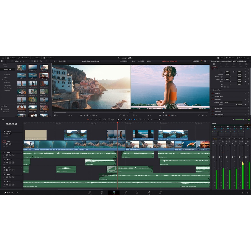 DaVinci Resolve Studio 18 (Full) โปรแกรมตัดต่อวิดีโอ VFX - aocta912 ...