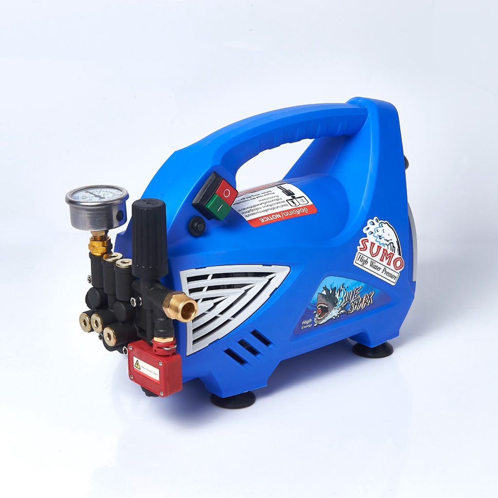 เครื่องอัดฉีดน้ำแรงดันสูง รุ่น Blue shark SUMO แถมฟรี (น้ำยาล้างรถยนต์ ...