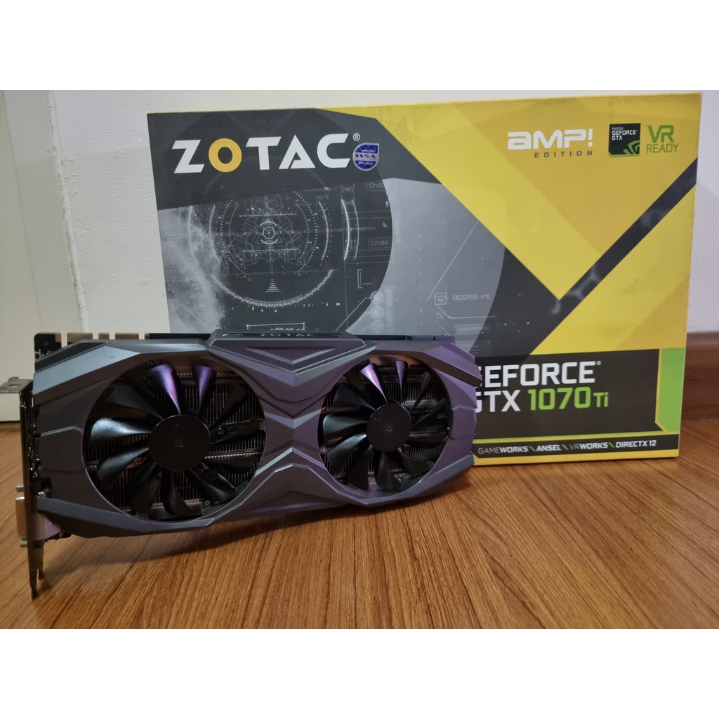 การ์ดจอ Zotac GTX 1070ti Amp 8GB มือสอง | Shopee Thailand